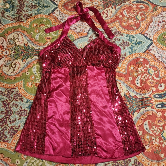 Vanity | Tops | Y2k Vanity Sequined Coquette Halter Top | Poshmark